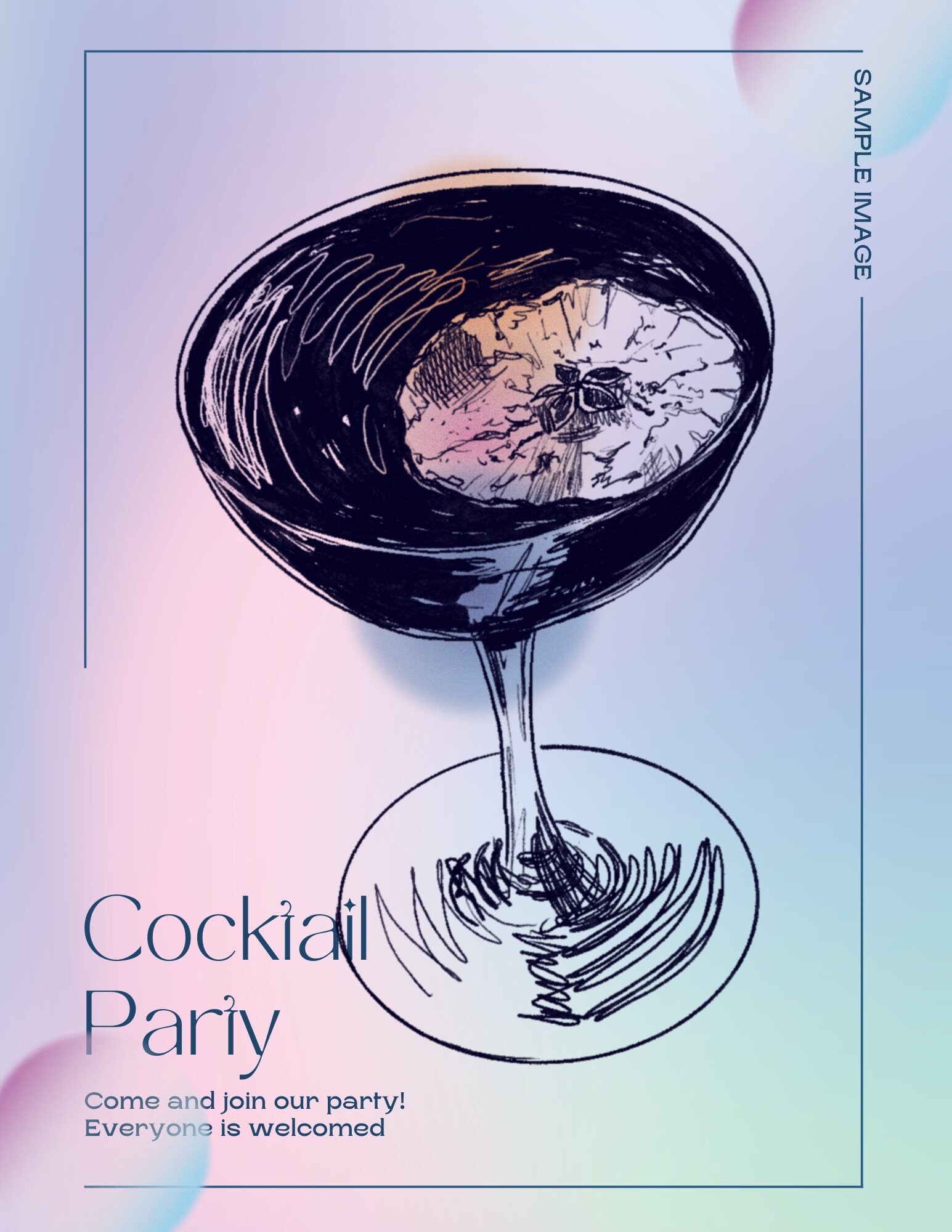 Hand Drawn Cocktail Cliparts, Transparent Background PNG, SVG, 300 DPI ...