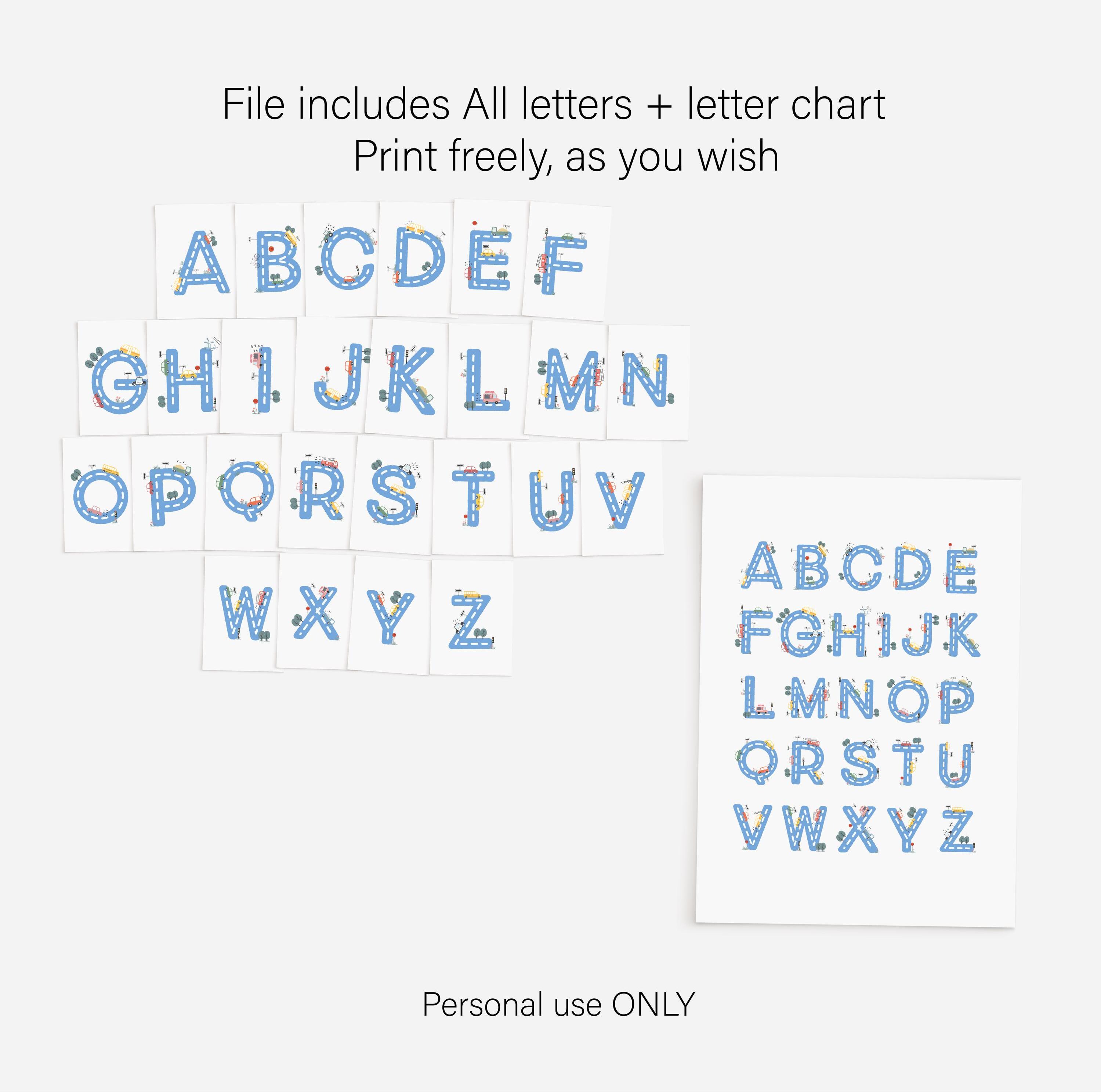 Transportations Font Clipart, PNG, Printable Cars Font, Fun Letters ...