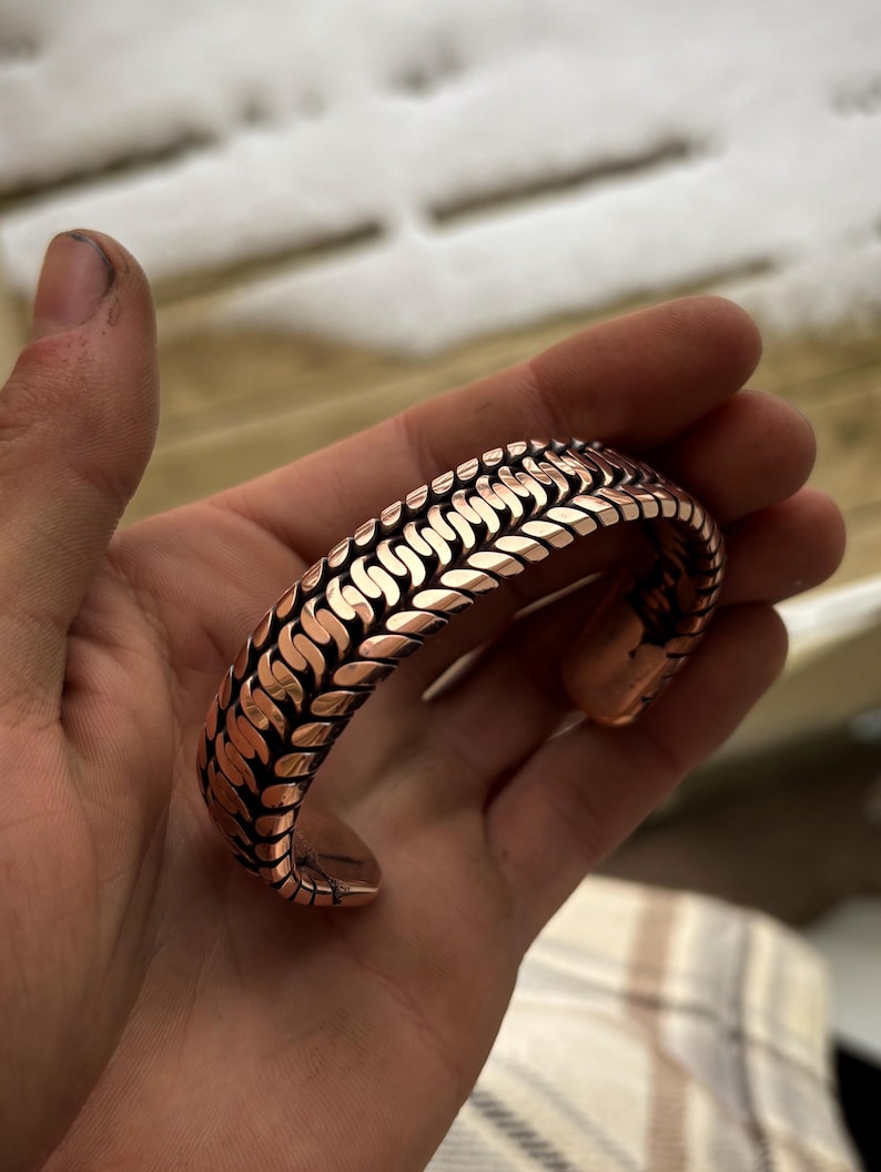 Small Snake Belly Copper Cuff - Etsy