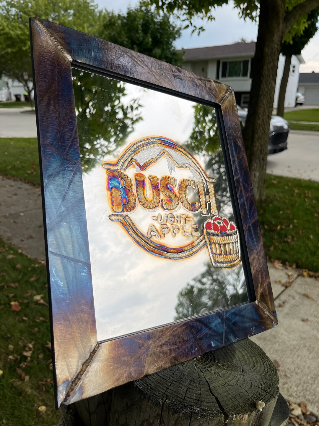 Busch Apple Stainless Weld Art - Etsy