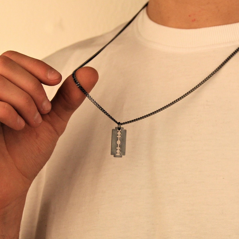 Razor Blade Necklace - Etsy
