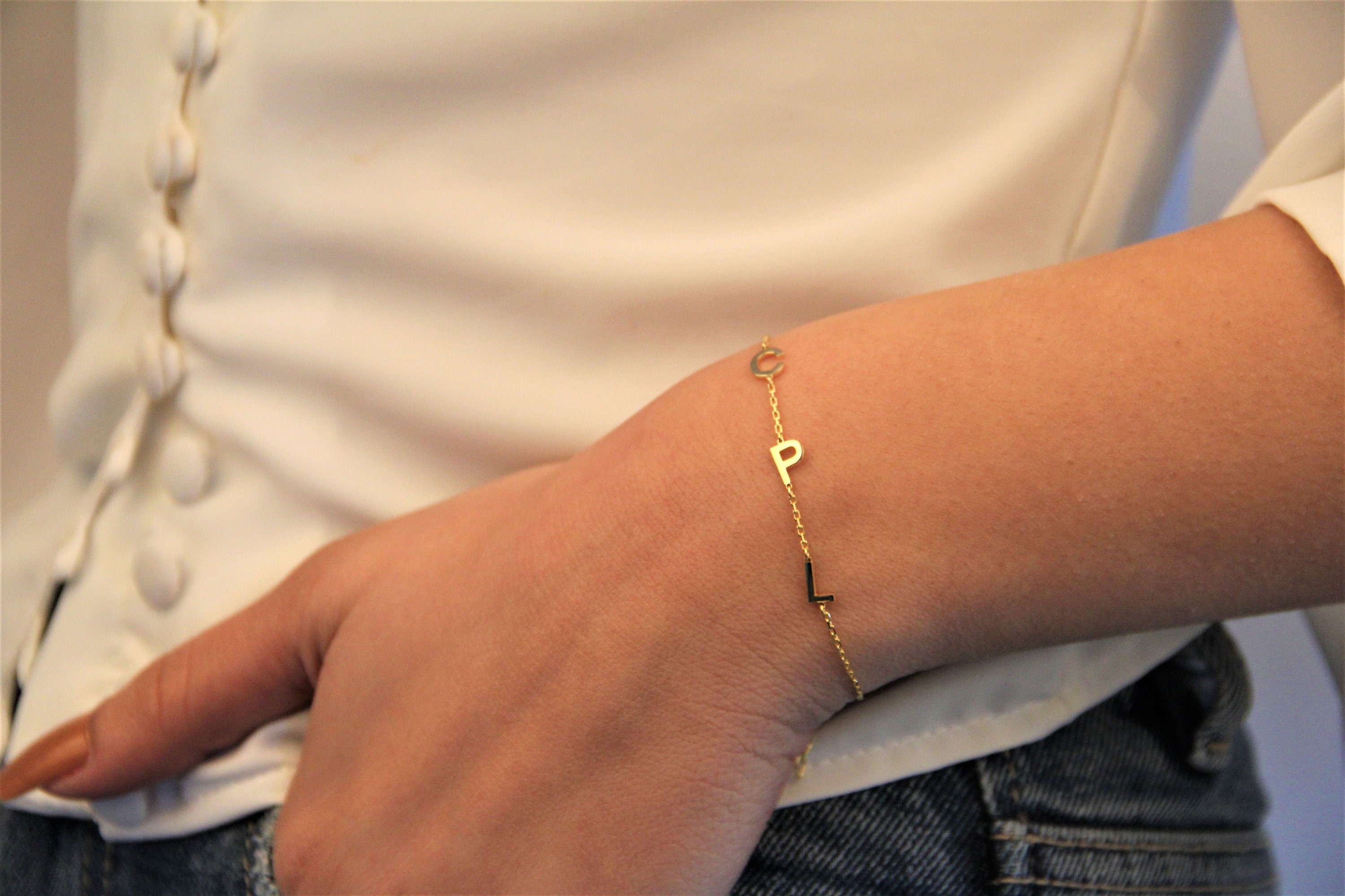 Pulsera inicial Pulsera de letras Pulsera de parejas - Etsy España Pulsera inicial Pulsera de letras Pulsera de parejas - Etsy España