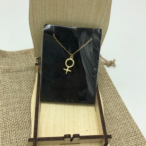 Silver Feminist Necklace - Female Necklace - Female Symbol Necklace ...