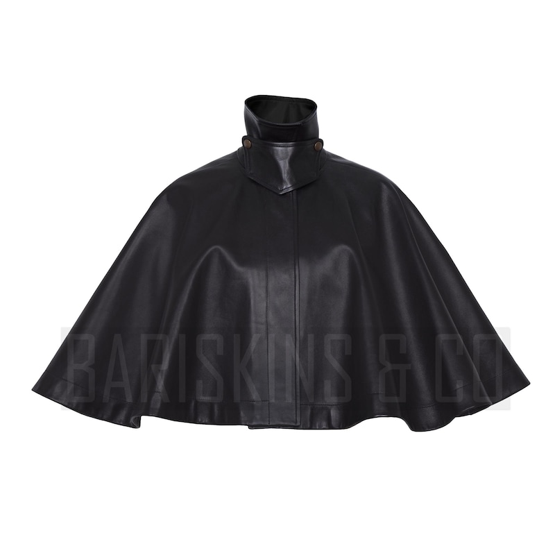Leather Cropped Cape - Etsy UK