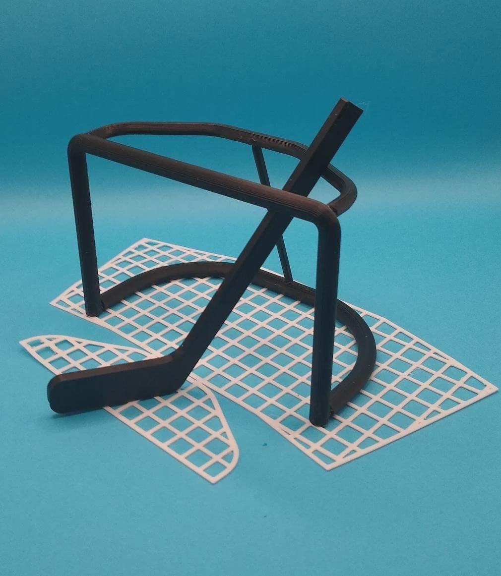 Mini Tabletop Hockey Net & Stick - Etsy