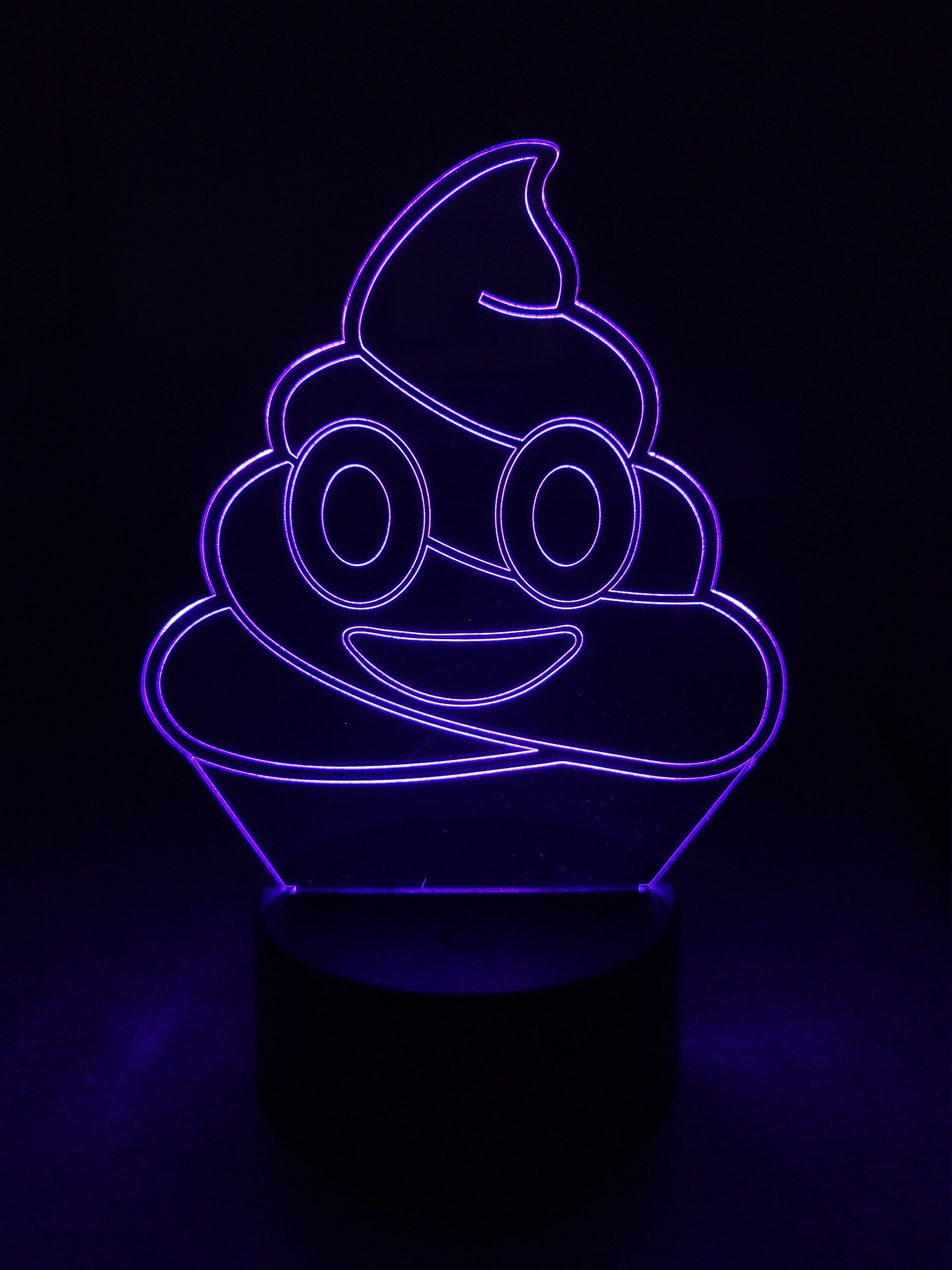 Poop Emoji Night Light, LED Night Lamp, With Remote Control, 16 Color ...