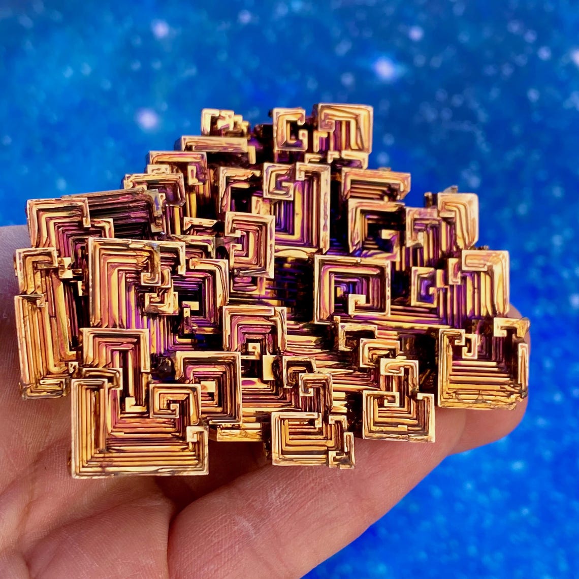 9.3 Ounce / 262 Gram Purple & Gold Bismuth Crystal - B86 - Etsy
