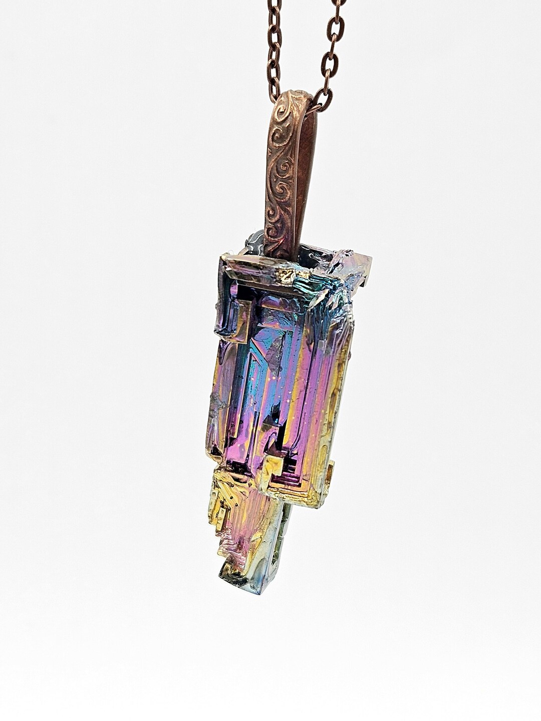 Key to the Universe Rainbow Bismuth Crystal With Copper Bail - Etsy