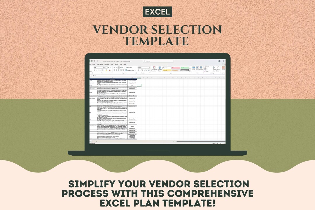 Procurement & Vendor Management Tracker | Streamlined Excel Template - Etsy