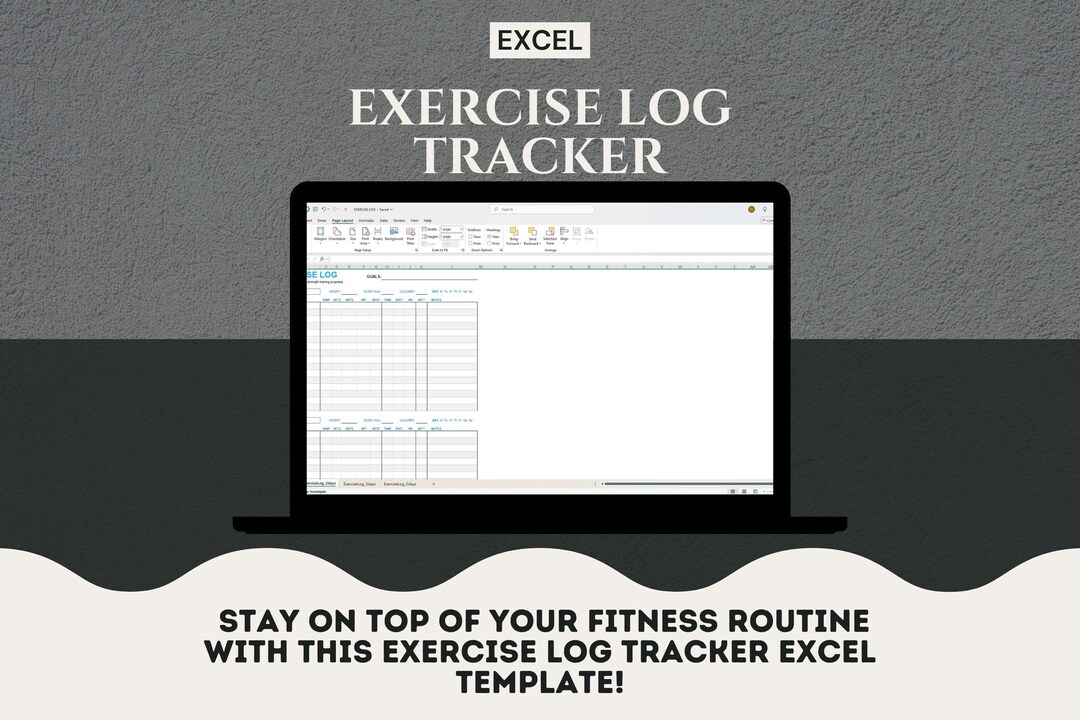 Weekly Fitness Log & Workout Tracker | Editable Excel Template - Etsy