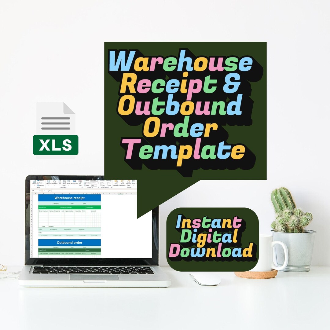 Warehouse Receipt & Outbound Order Template: Excel Inventory Log ...