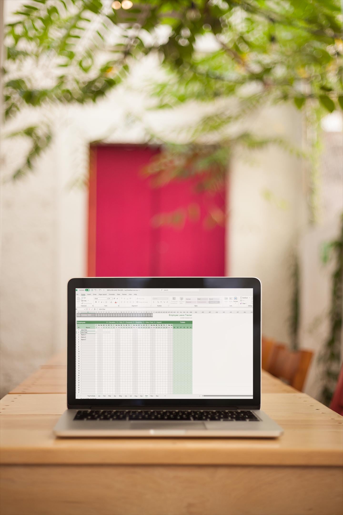 Employee Leave Tracker | Vacation & Sick Days Excel Template for Teams ...