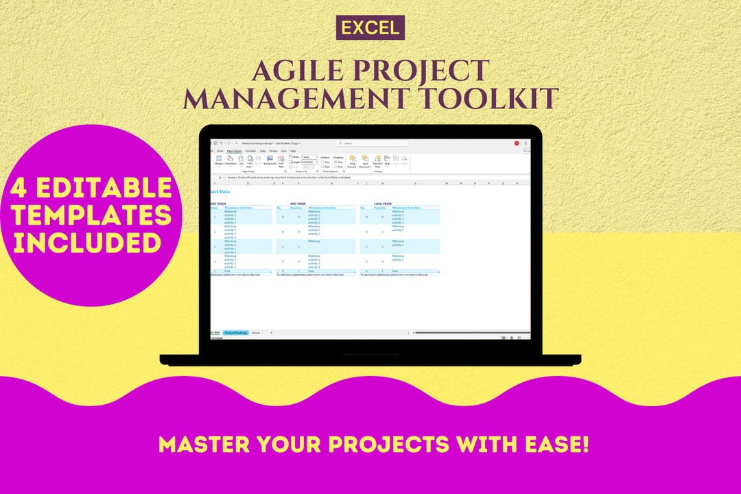 Agile Project Planning Toolkit | 4-in-1 Excel Templates for Sprint ...
