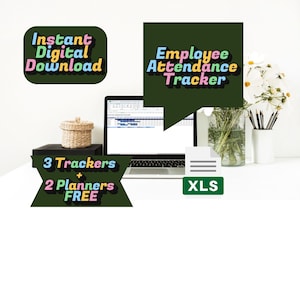 Employee Attendance Tracker | Excel Team Calendar | Visual PTO Log for ...