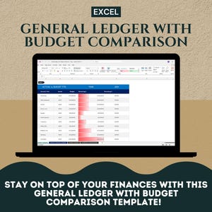 Budget Comparison General Ledger | Track YTD Expenses Vs Budget ...
