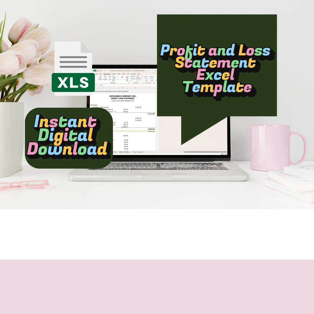 Profit and Loss Statement Excel Template for Small Business (pnl / Income Statement) - Etsy