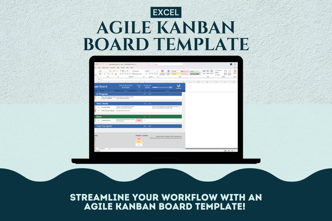 Agile Kanban Board Template | Excel Project Management Tracker for ...