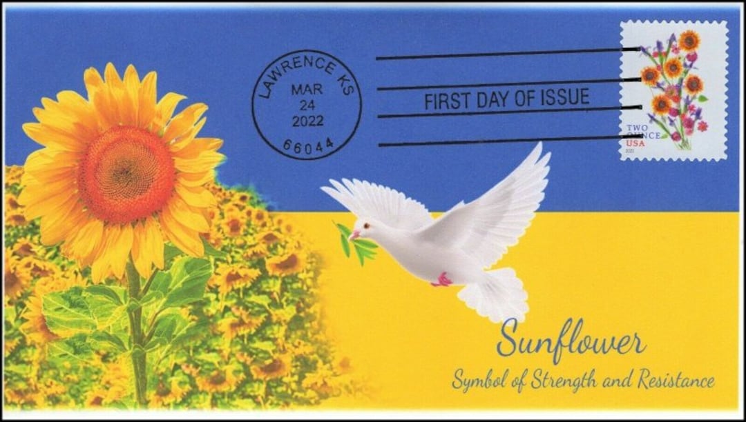 Sunflower Bouquet 2022 Stamps 100 Domestic Stamp US Flag - Etsy