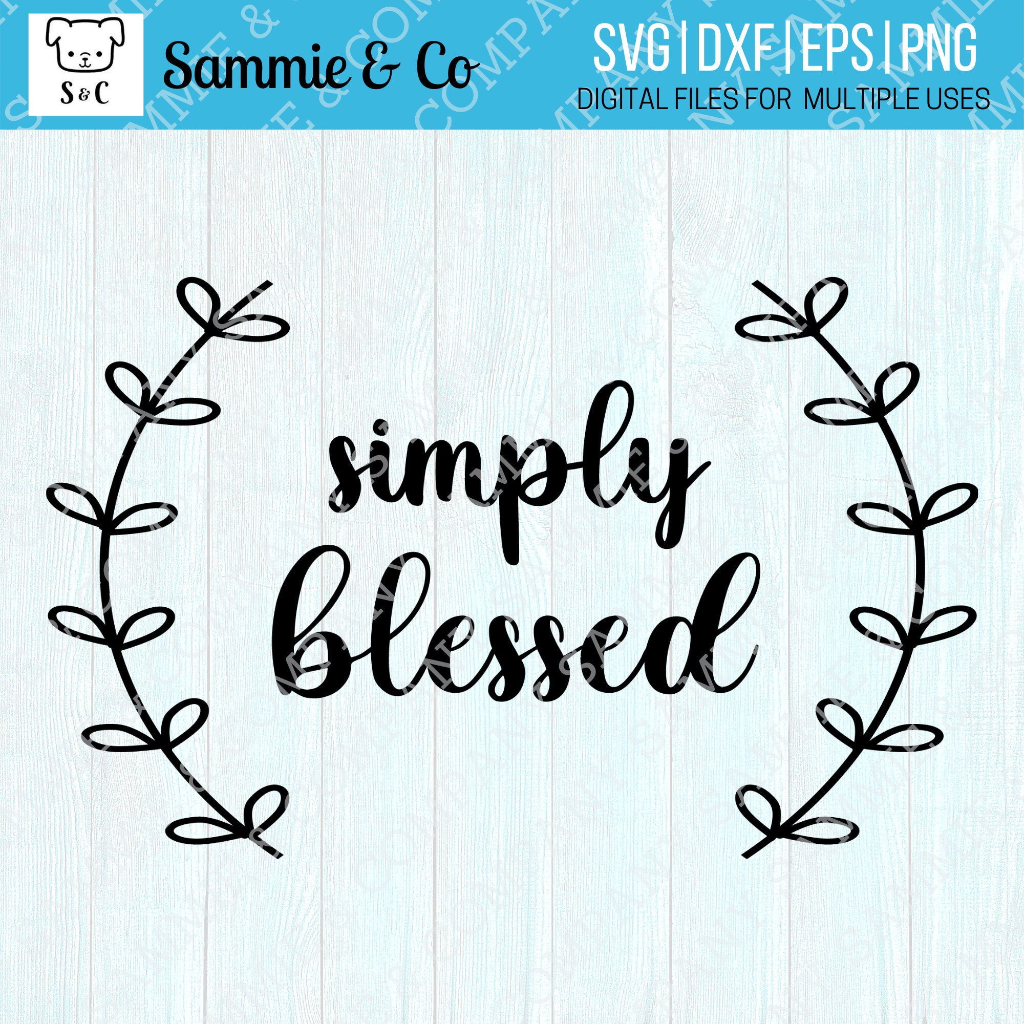 Simply Blessed Svg Svg File Christian Svg Svg Files For Etsy