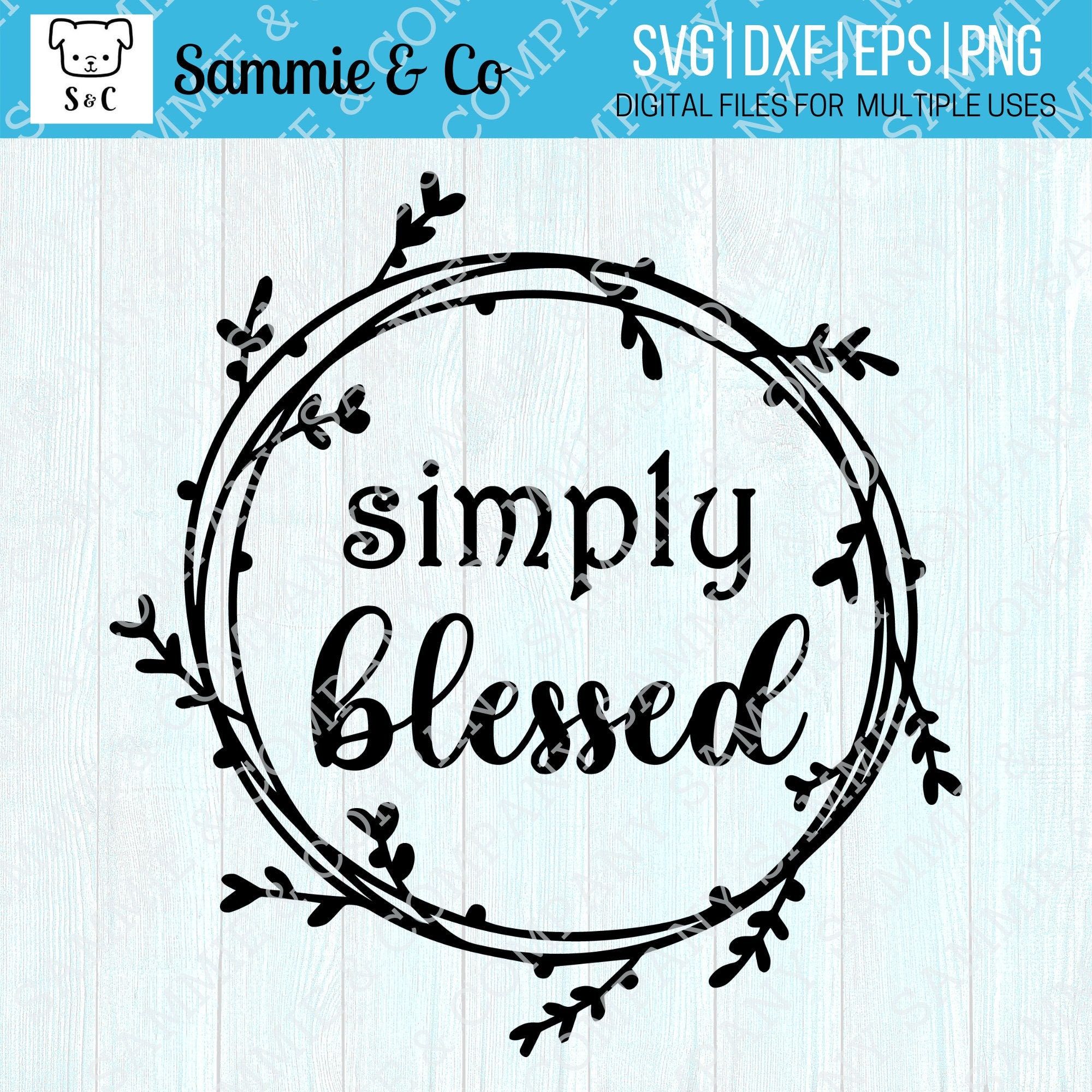Simply Blessed Svg Svg File Christian Svg Svg Files For Etsy