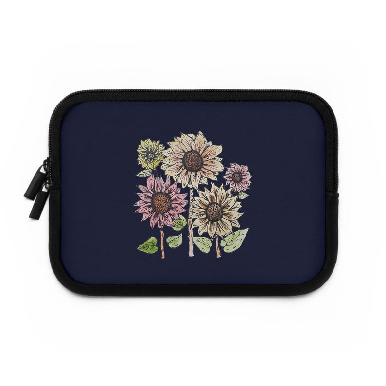 Sunflower Laptop Sleeve, Watercolor Floral Artwork Case, Protective ...