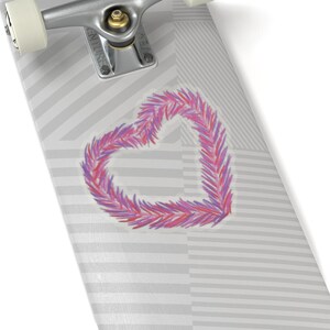 Heart Kiss-cut Stickers, Hand-painted Acrylic Artwork, Original Sticker ...