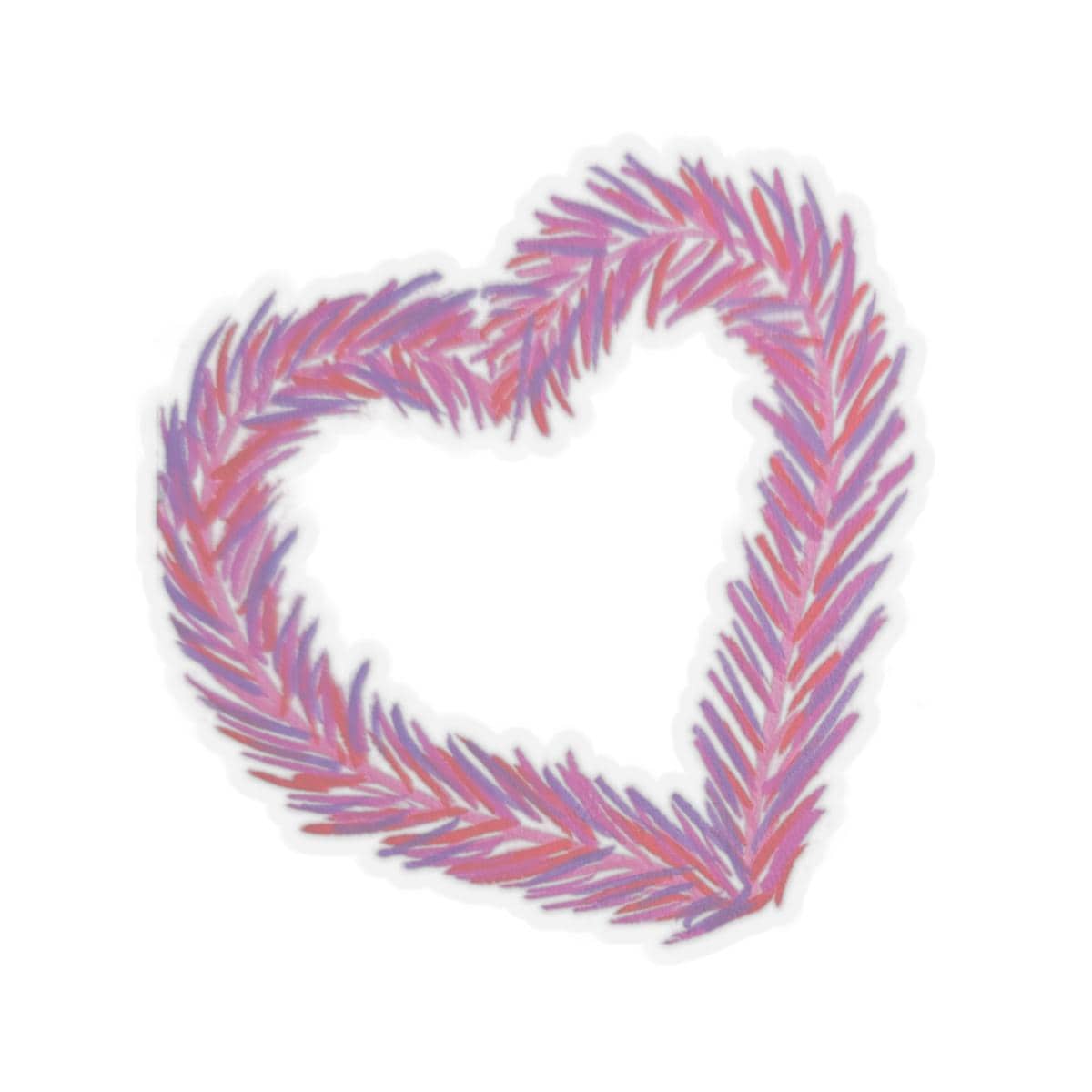 Heart Kiss-cut Stickers, Hand-painted Acrylic Artwork, Original Sticker ...