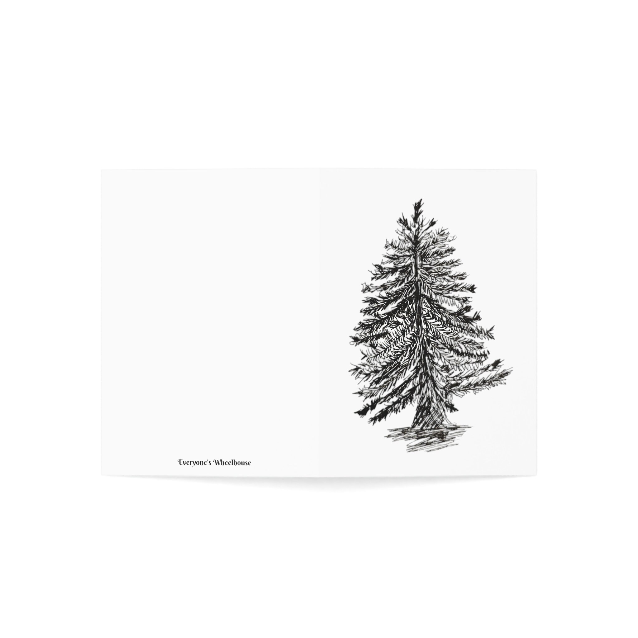 Spruce Tree Drawing Blank Greeting Cards 10, 30, or 50pcs - Etsy