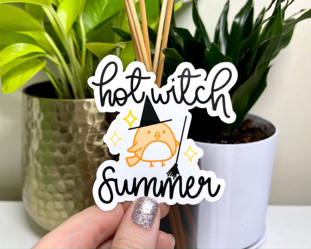 Hot Girl Sticker for Water Bottle, Witchy Sticker Gift for Best Friend ...
