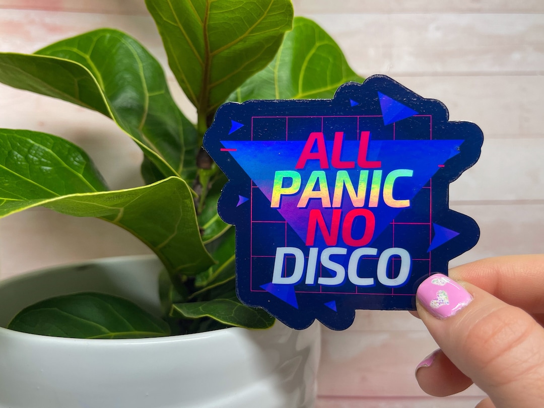 HOLOGRAPHIC All Panic No Disco, Panic at the Disco Sticker, Tiktok ...