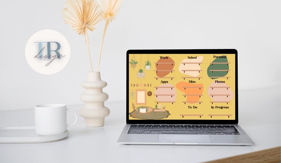 Editable Desktop Wallpaper for Mac and Windows Boho Desktop | Etsy