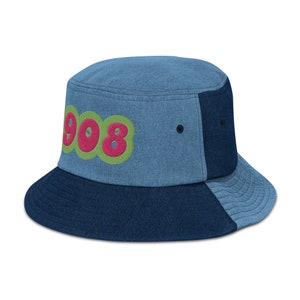 1908 Denim Bucket Hat - Etsy