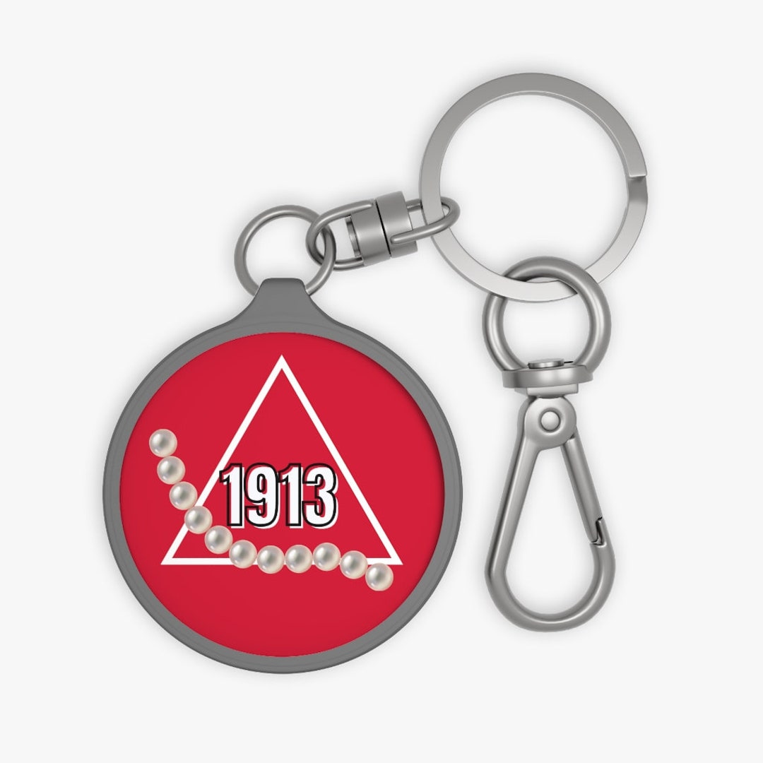 Delta Sigma Theta Keyring Tag, Delta Sigma Theta Keychain, Delta Sigma ...