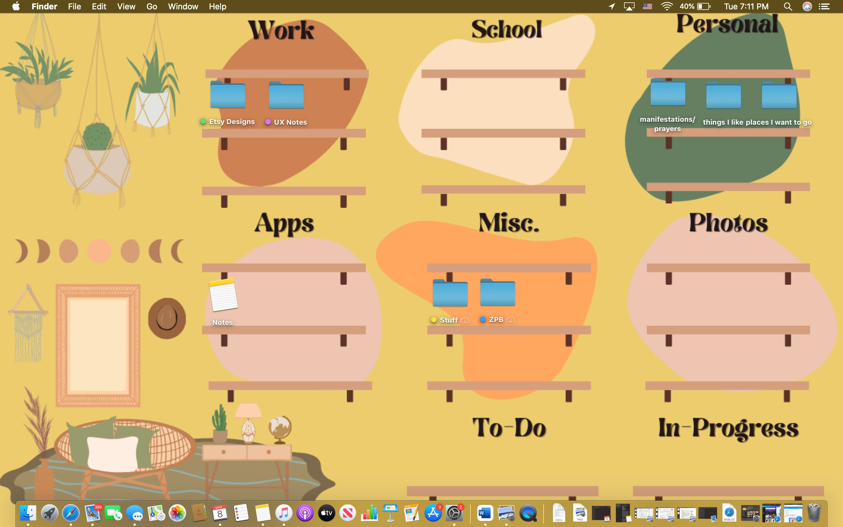 Editable Desktop Wallpaper for Mac and Windows, Boho Desktop Wallpaper ...