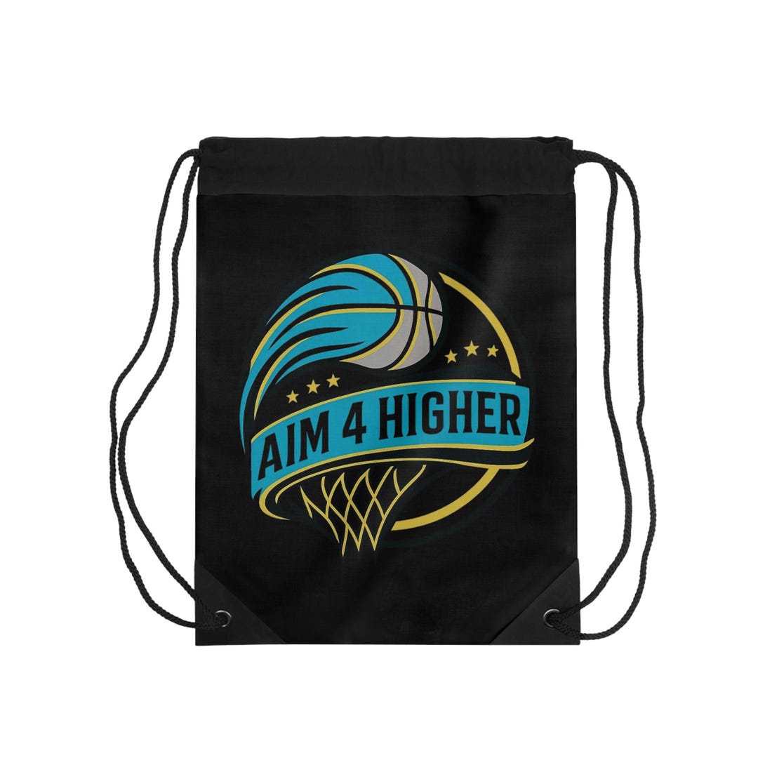 Aim 4 Higher Basketball Drawstring Bag Gym Sack, Sports Backpack ...