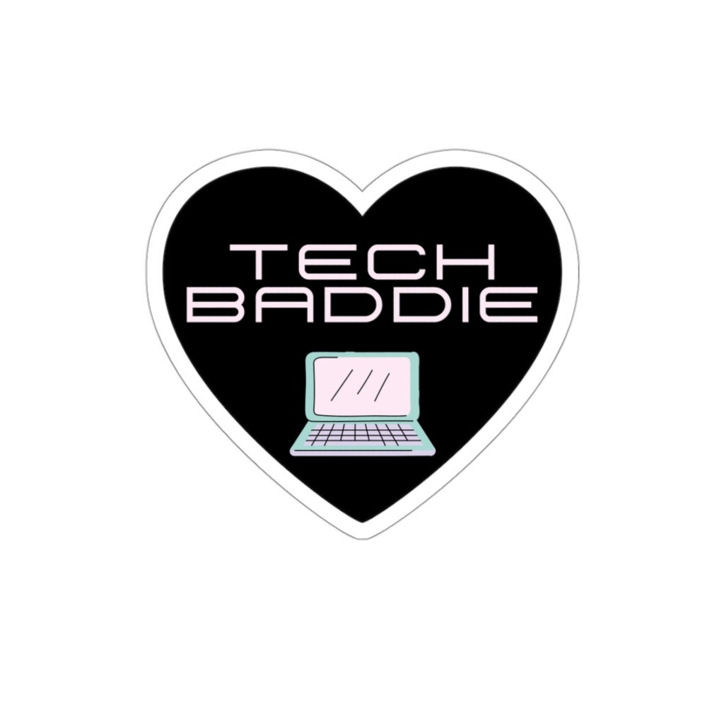 Tech Baddie Die-cut Stickers, Tech Baddie Laptop Sticker, Tech Baddie ...