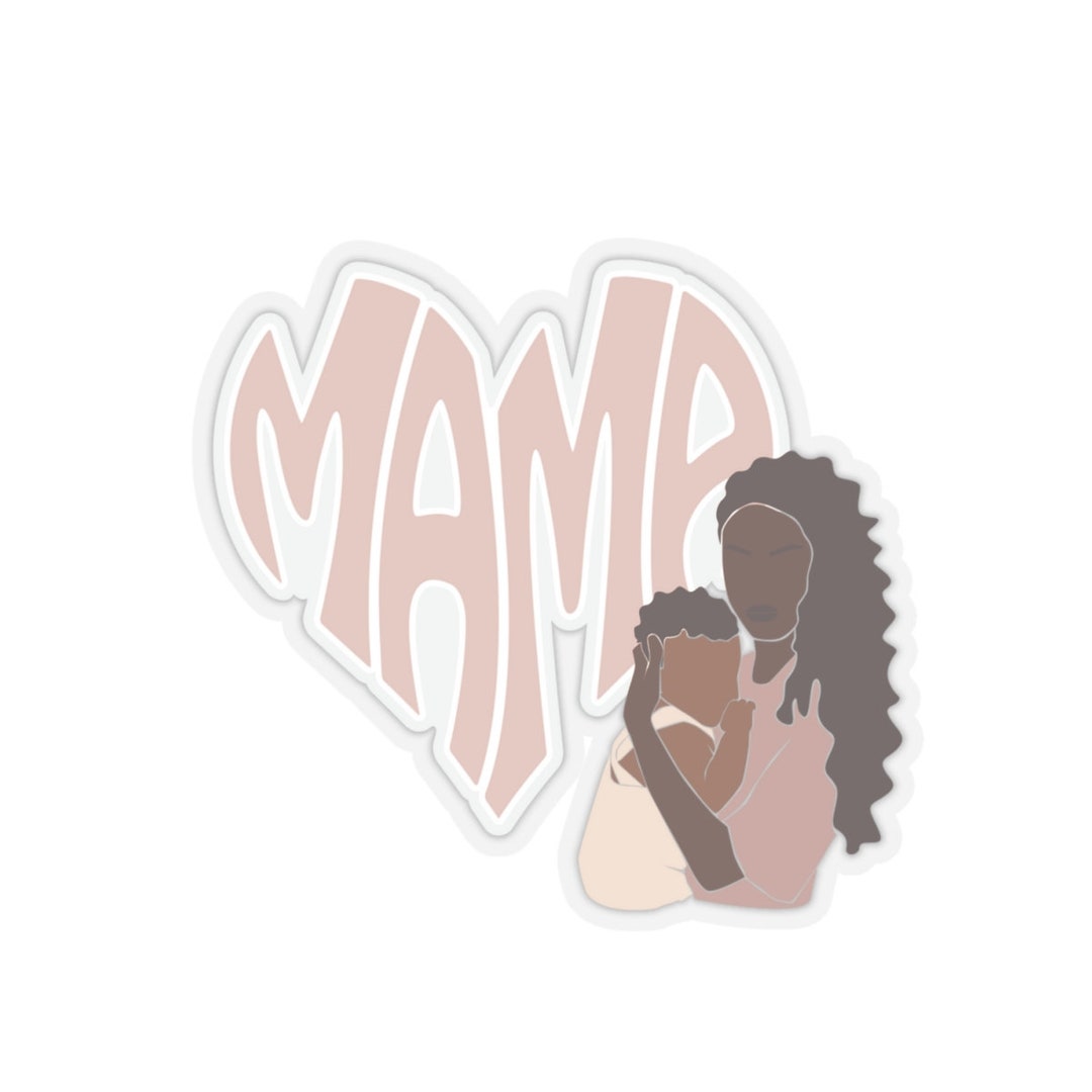 Brown MAMA Sticker , Mama Kiss-cut Stickers, Mom Sticker, Mom Life ...