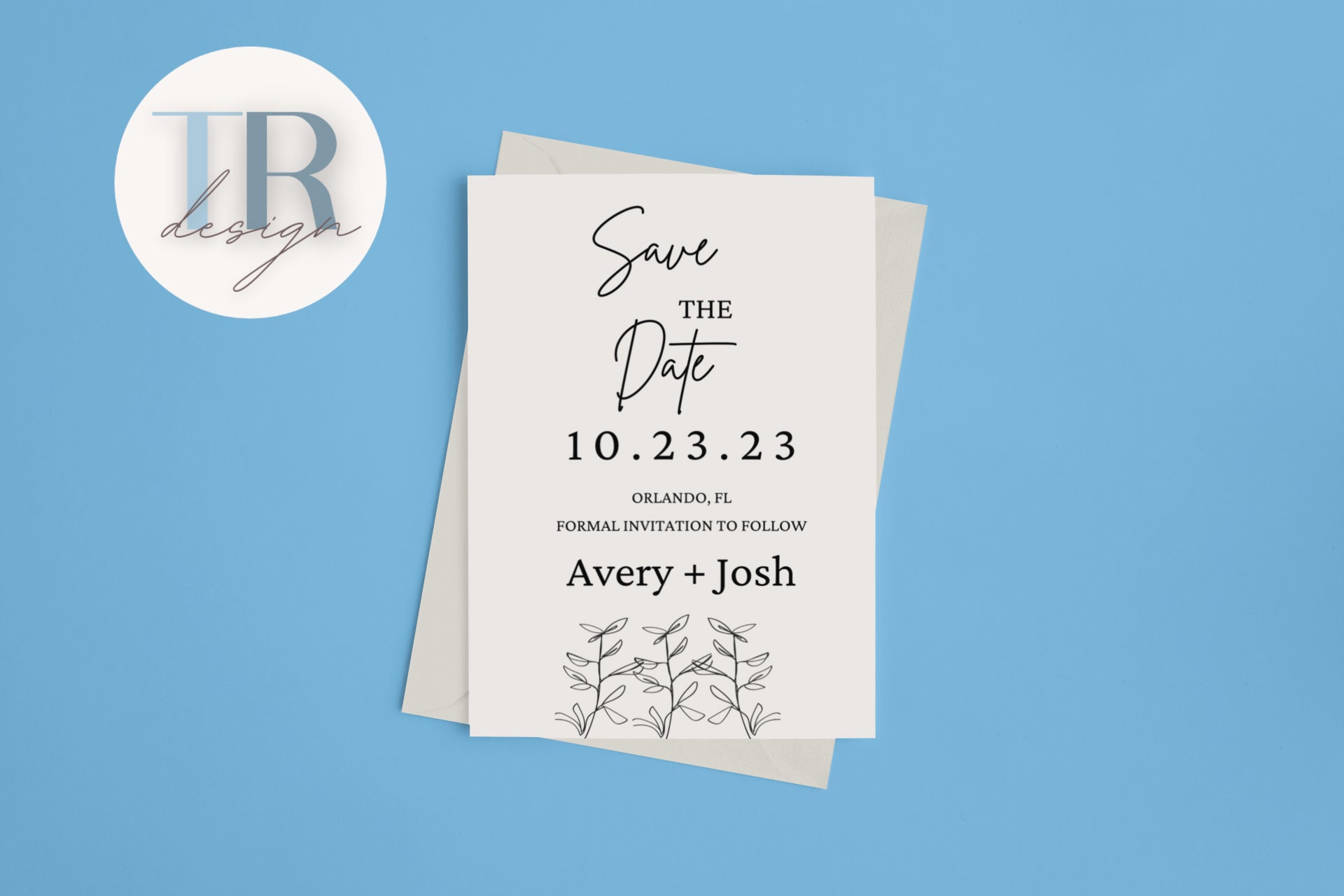 Simple Save the Date Template | Minimalist Save the Date Template ...