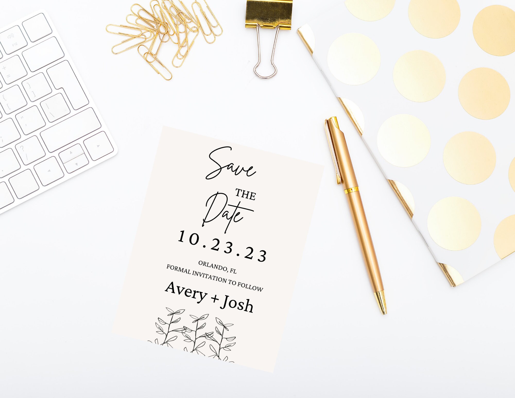 Simple Save the Date Template | Minimalist Save the Date Template ...