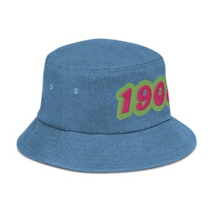 1908 Denim Bucket Hat - Etsy