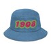 1908 Denim Bucket Hat - Etsy