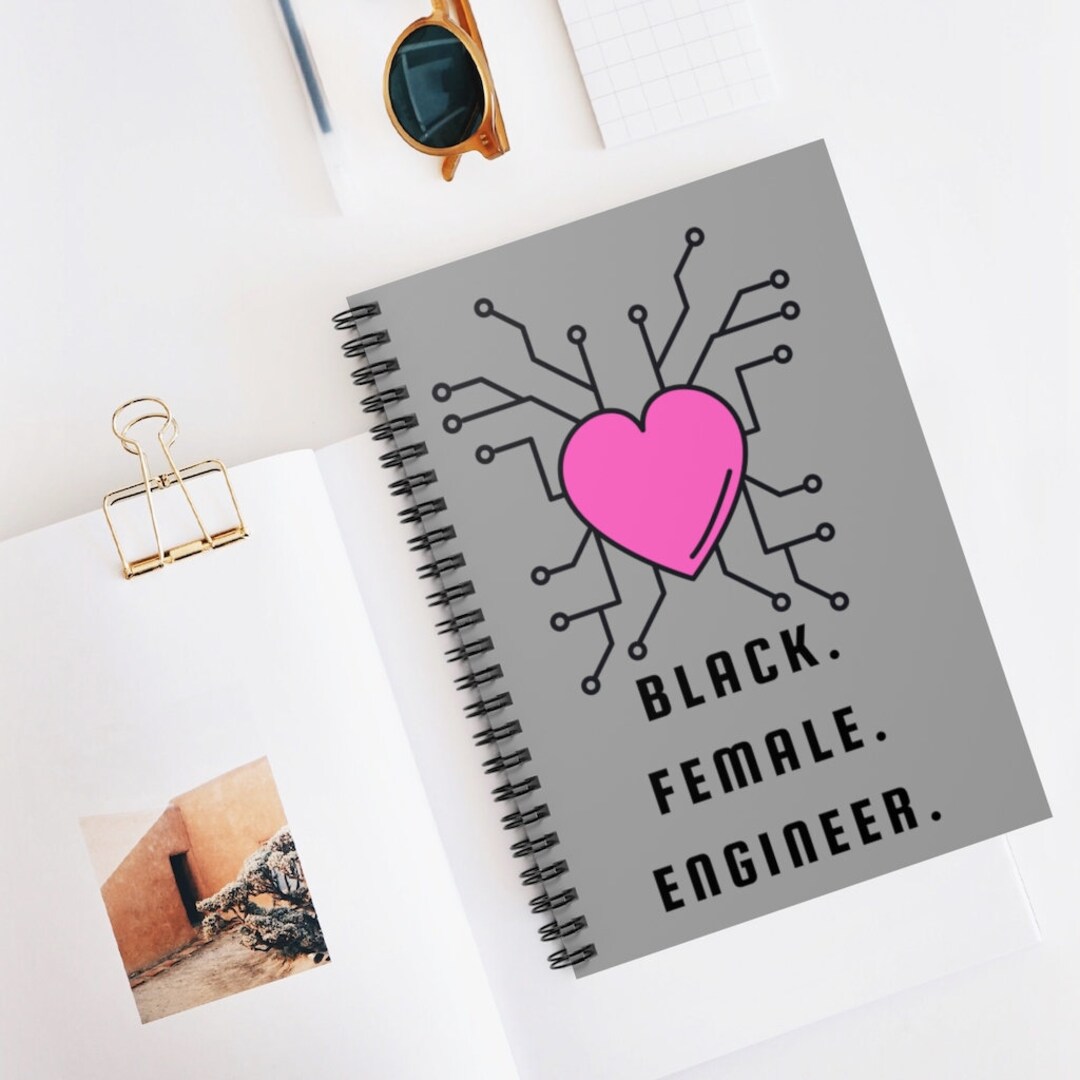Black Female Engineer Notebook | Female Engineer Notebook | Gifts for ...