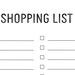 Printable Shopping List With Decorative, Grunge Text, PDF, Size: Letter ...