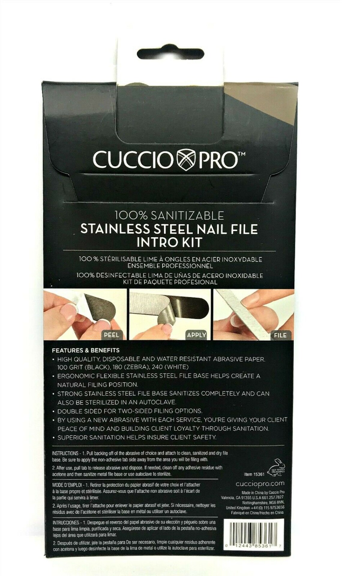 Cuccio Stainless Steel Nail File Intro Kit 100% Sanitizable - Etsy