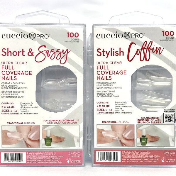 Coffin Full Coverage Nail Tips - Etsy