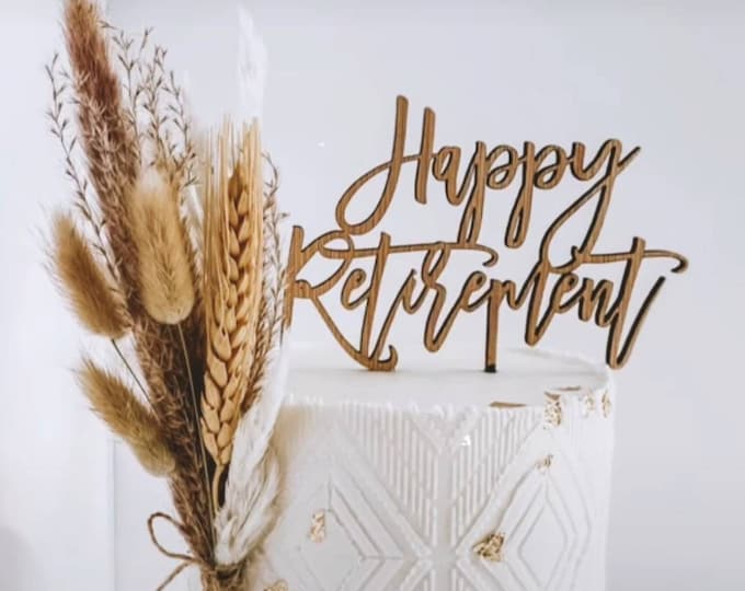 Happy Retirement Cake Topper - Etsy