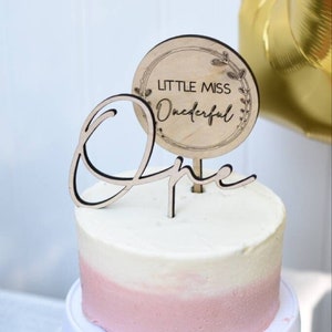 Number Wood Cake Topper Elegant Cursive Calligraphy - Etsy