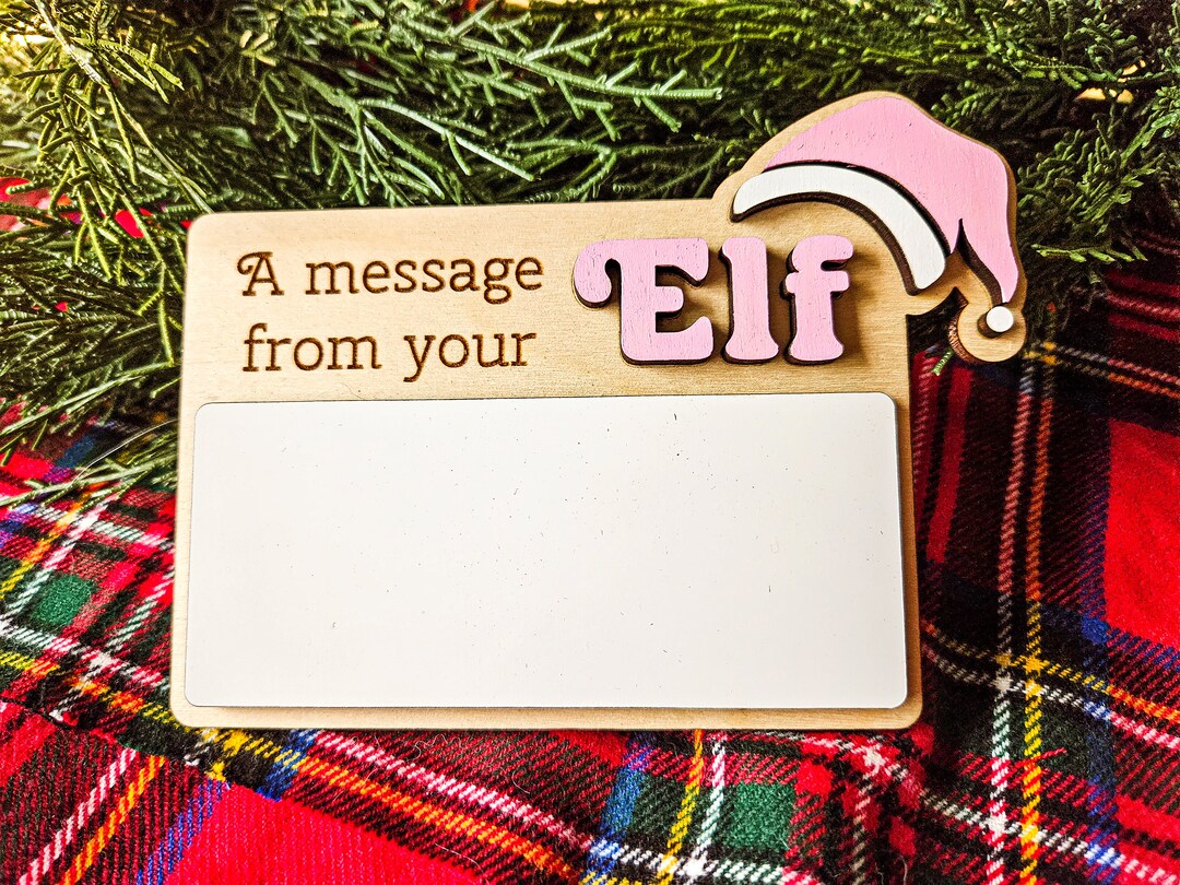 A Message From Your Elf Reusable Whiteboard Message Board - Etsy