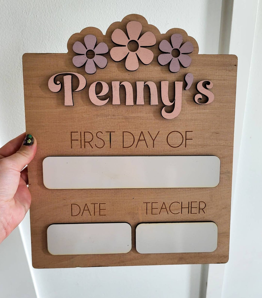 Custom Name First Day of School Board - Etsy