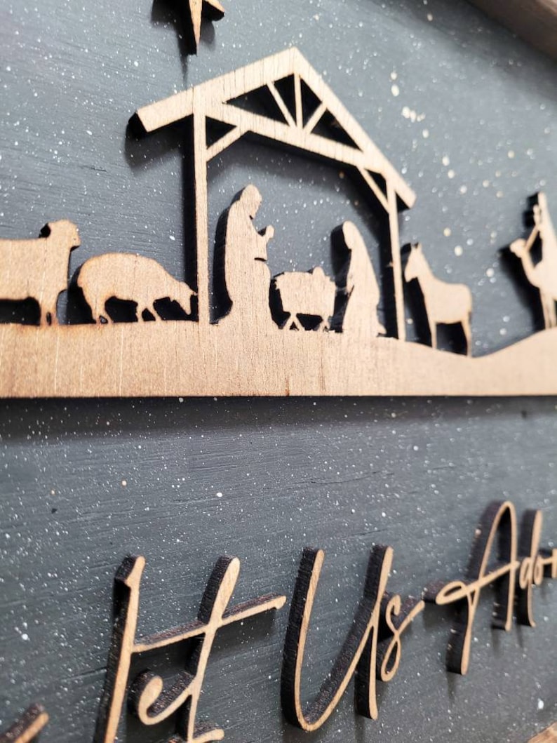Nativity Sign Christmas Sign Decor Christmas Sign Wood | Etsy